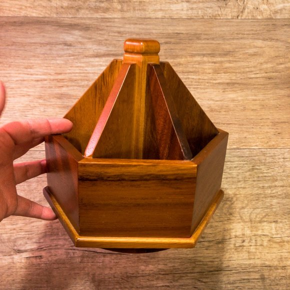 Office | Wood Stationary Office Organizer Rotating Base 315 | Poshmark